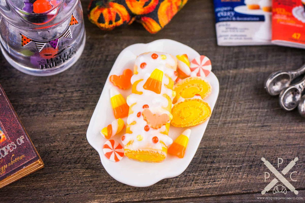 Marbled Candy Corn Halloween Swiss Roll Cake– The Petite Provisions Co.
